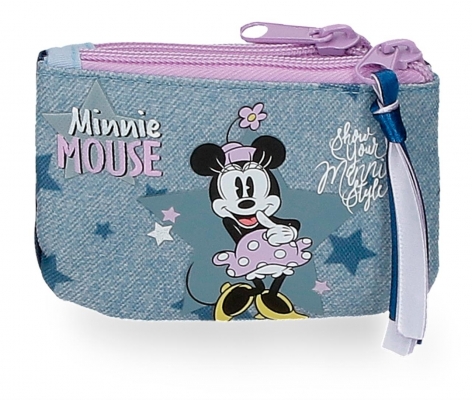 Portofel fete, Disney Minnie Mouse Style, 2 compartimente, multicolor - BNB