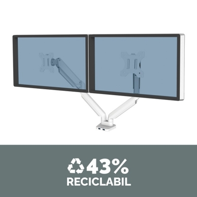 Brat pentru monitor dual individual, culoare alb, seria Platinum ...