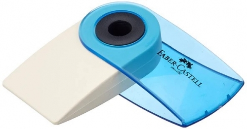Radiera creion Sleeve Mini, culori transparente, Faber-Castell - BNB