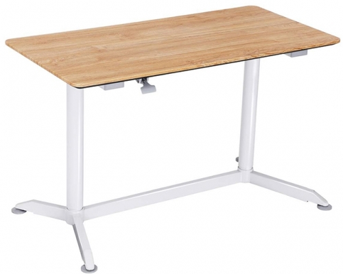 Birou modern alb-natural, reglabil pe inaltime Songmics - BNB