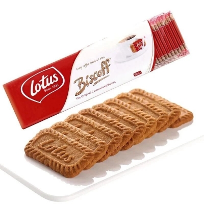 Lotus Biscuiti Caramelizati Biscoff pentru cafea, ambalati individual ...