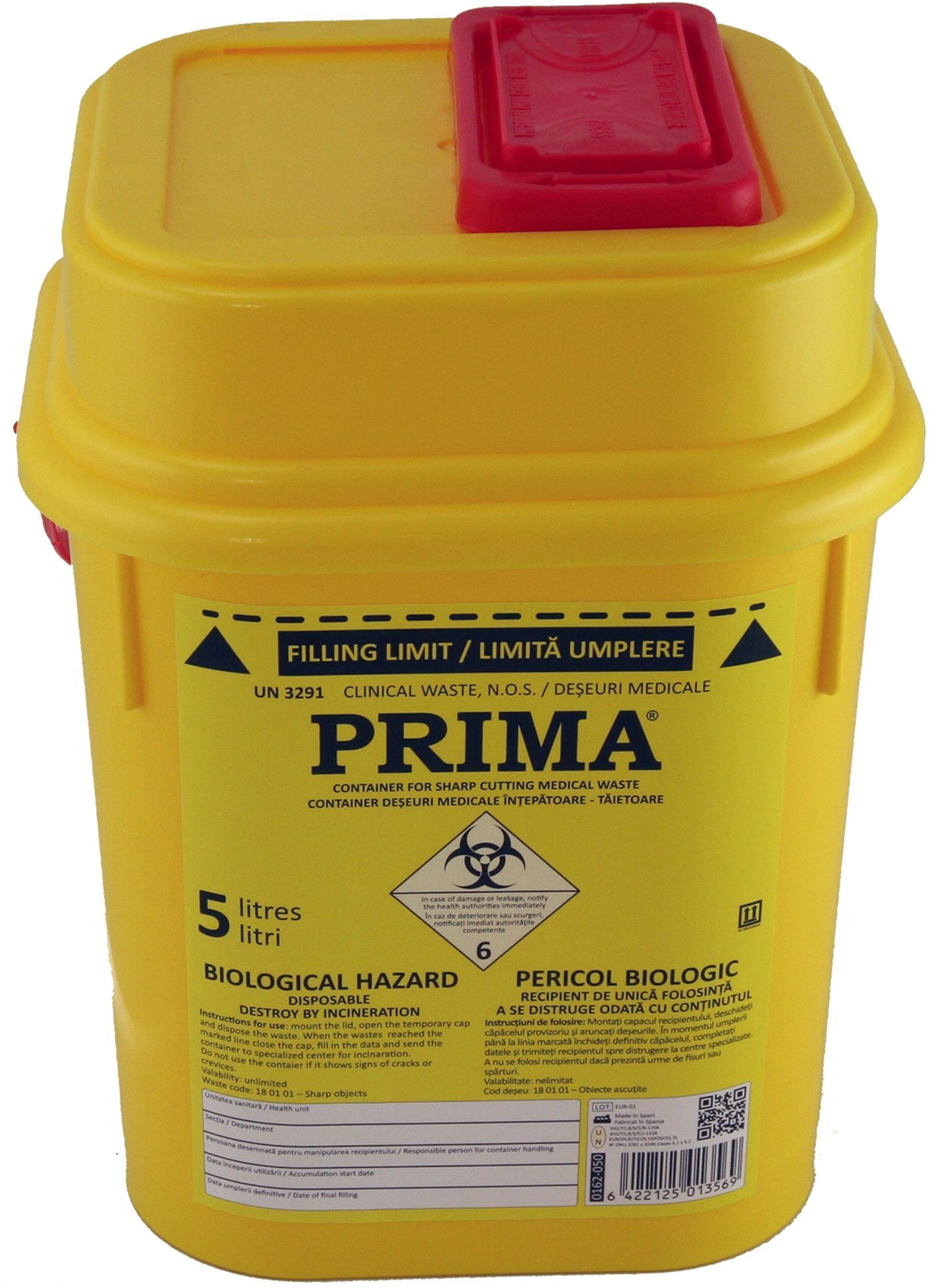 Recipient 5l pentru plastic, deseuri inteprtoare si taioase - BNB