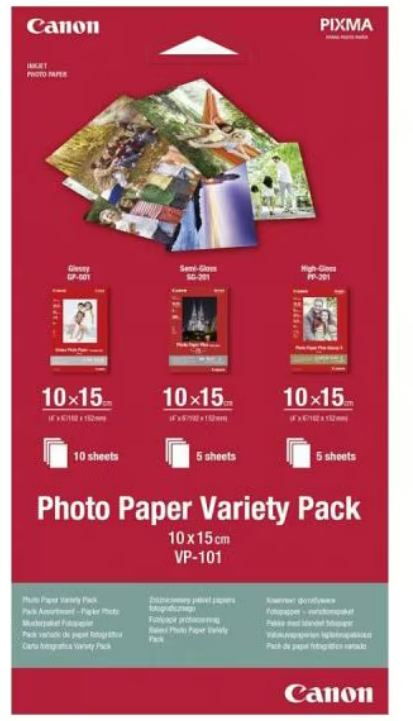 Hartie foto lucioasa, Canon Variety Pack, 100 x 150 mm, 200 g/m2, 20 ...