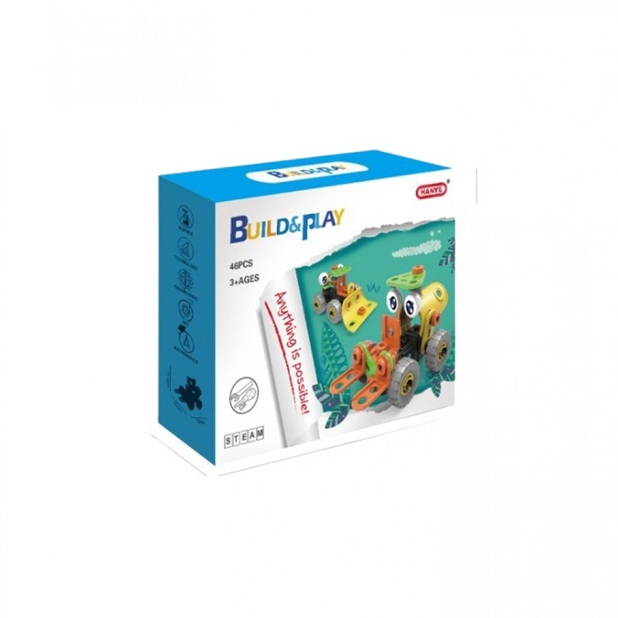 Set educativ pentru construit masinarii, 46 piese - BNB