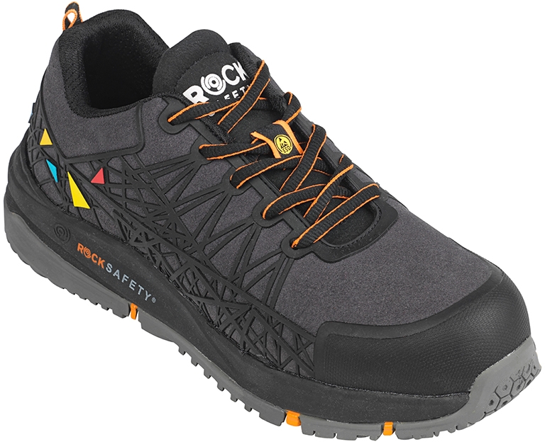 Pantofi de protectie S3, SRC, ESD, negru / gri / portocaliu, Challenger ...
