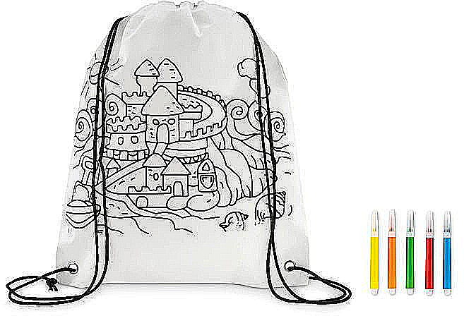 Sac sport de colorat cu 5 mini carioci - BNB