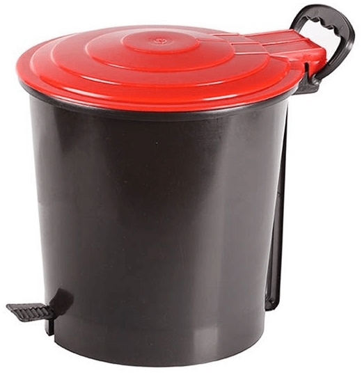 Cos colectare selectiva rosu cu pedala 10 L Ergo - BNB