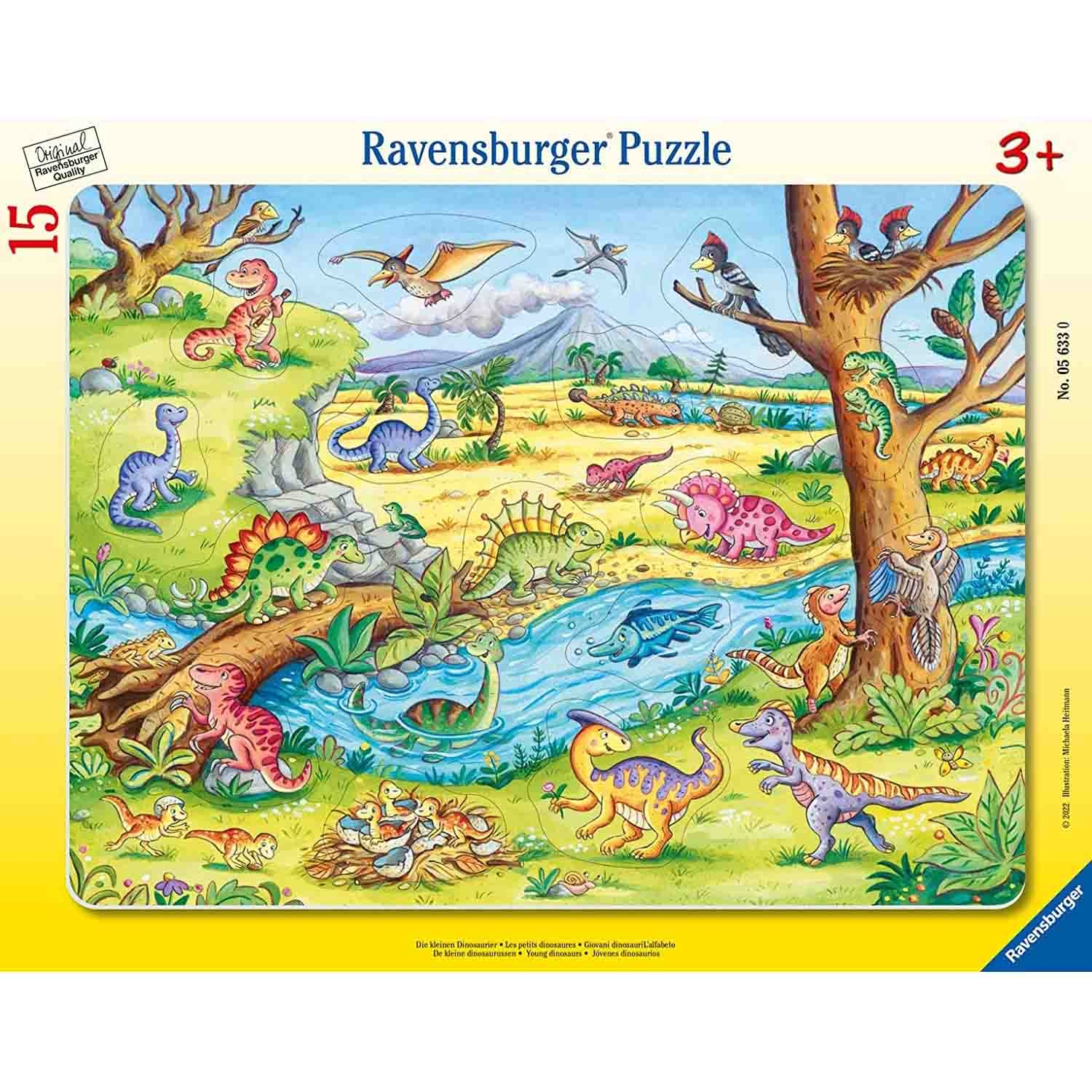 Puzzle Tip Rama Dinozauri, 15 Piese Ravensburger - BNB