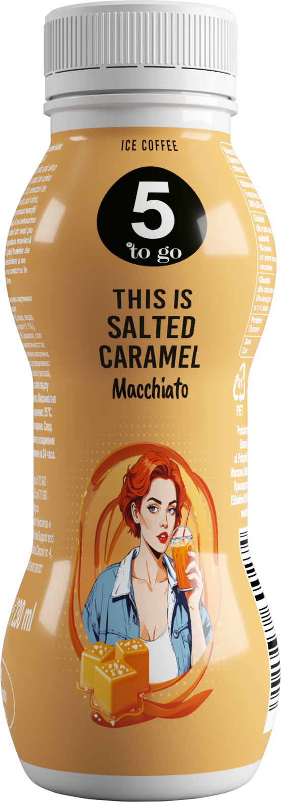 Cafea Ready To Drink Caramel Sarat, 230ml, 5 to go - BNB