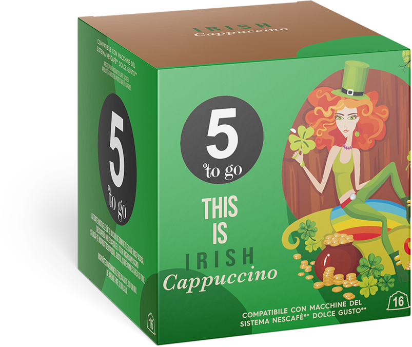 Cafea capsule Irish Cappucino, compatibile Nescafe Dolce Gusto, 16 ...