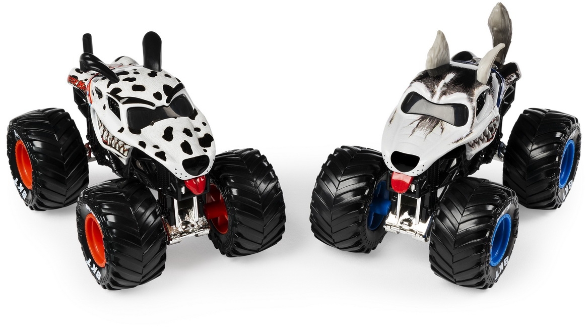 Set 2 machete Monster Mutt Dalmatianul si Husky Monster Jam Spin Master ...