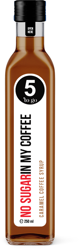 Sirop cafea, caramel no sugar 250ml, 5 to go - BNB