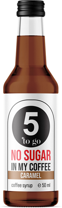 Sirop cafea, caramel no sugar 50ml, 5 to go - BNB