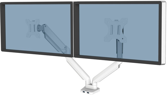 Brat pentru monitor dual individual, culoare alb, seria Platinum ...