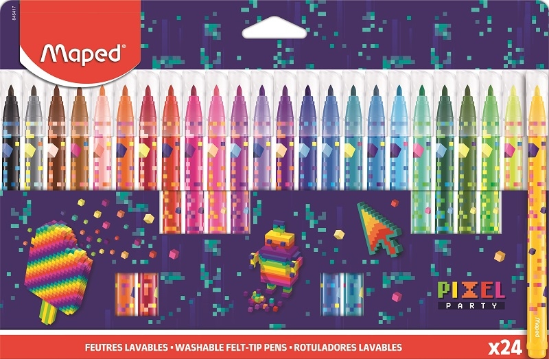 Carioci Maped Pixel Party, 24 culori/set - BNB