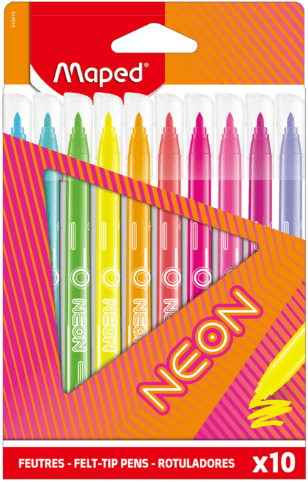 Carioci Maped, Color Peps, neon, 10 culori/set - BNB