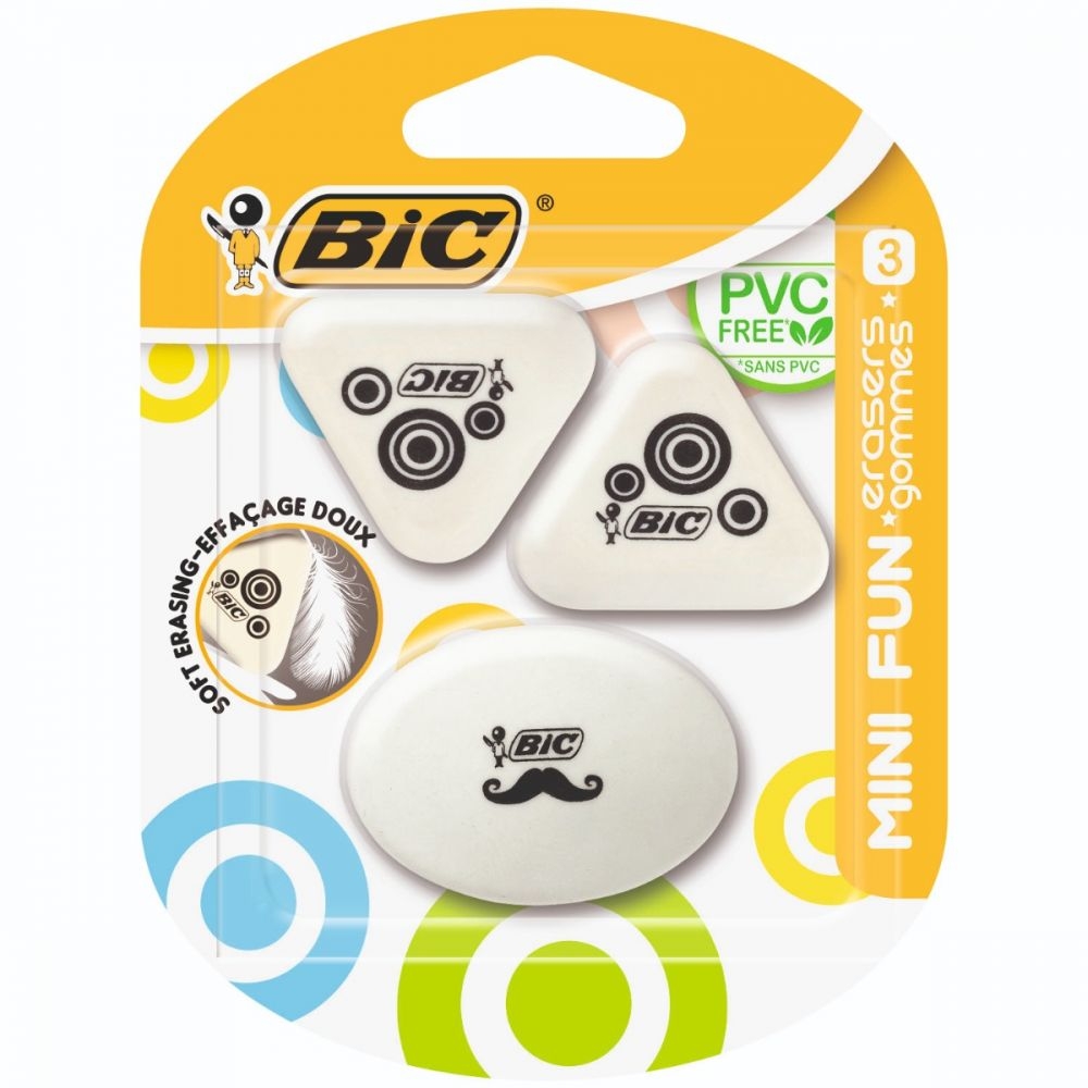 Radiera BIC, Mini Fun, 3 buc/blister - BNB