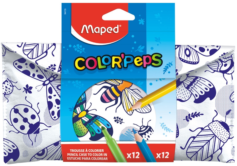 Set coloriaj, Penar de personalizat + 12 Creioane colorate Strong + 12 ...
