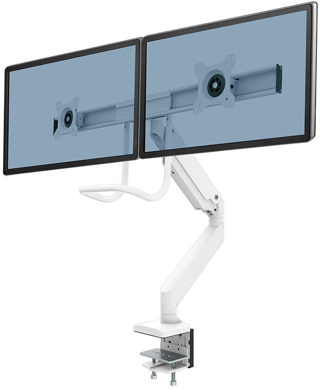 Brat dual pentru monitor cu bara transversala, alb, Eppa Fellowes - BNB