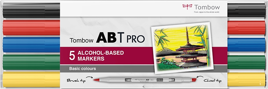 Markere ABT Pro 5 Basic Colors Tombow - BNB