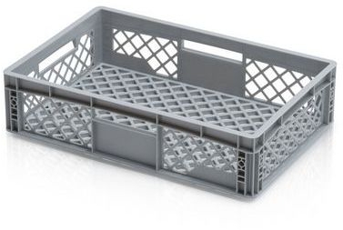 Naveta Euro din plastic PP, cu perforatii, 60 x 40 x 15 cm - BNB