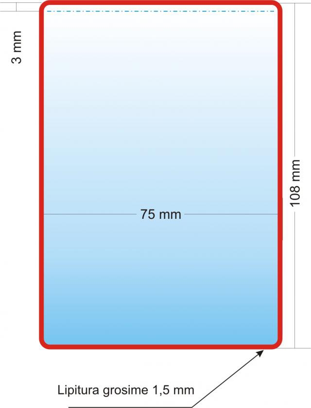 Coperta carte de identitate, plastic, 74 x 105 mm - BNB