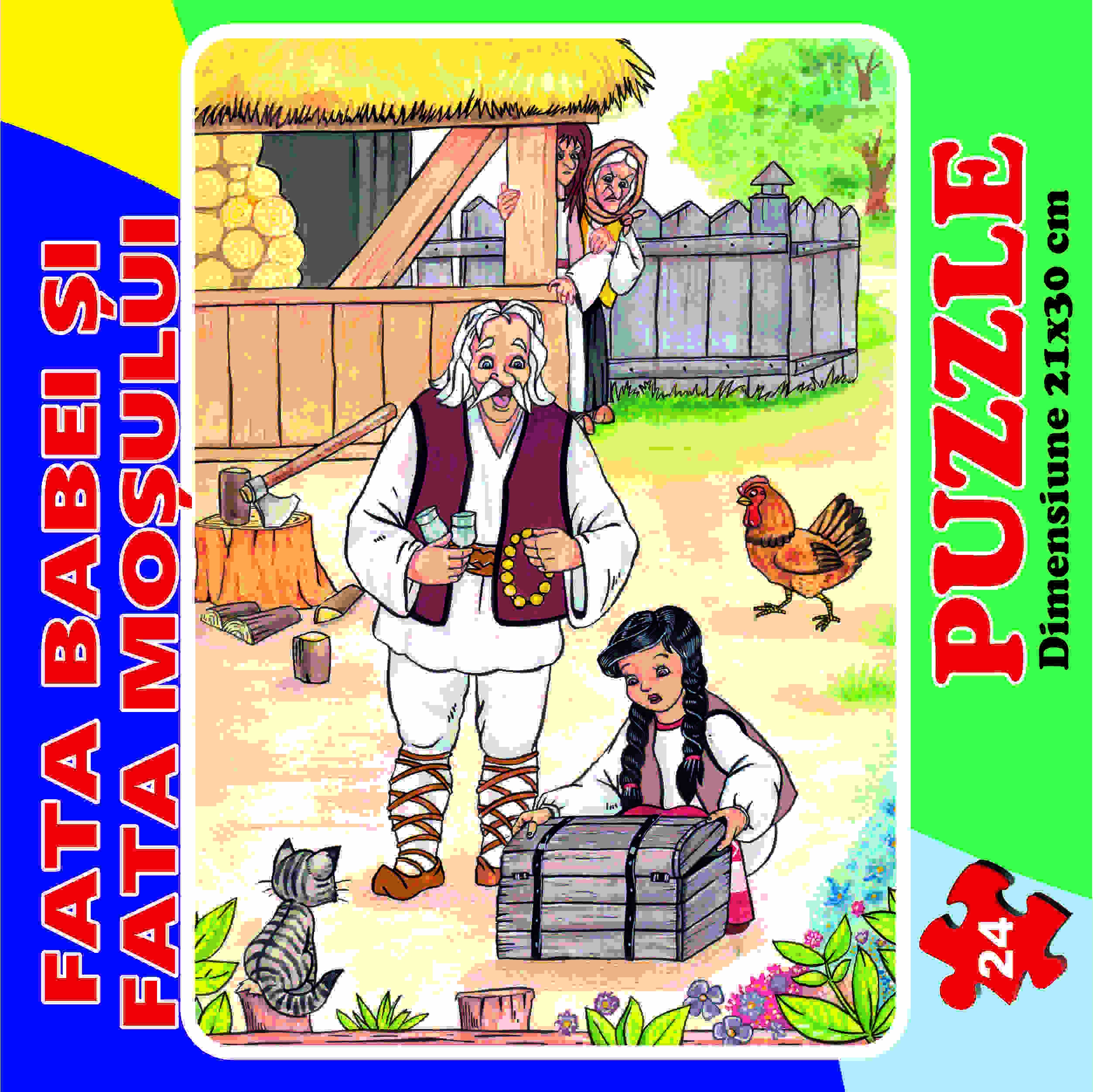 Puzzle 24 de piese - Fata babei si fata mosului - BNB