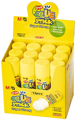 Lipici solid super puternic, PVP, 25g, 12 buc/display, M&G - BNB