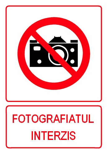Sticker laminat fotografiatul interzis - BNB