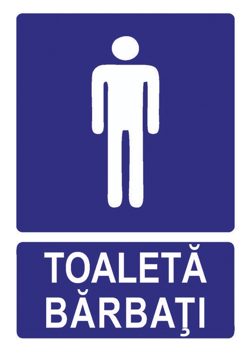 Sticker laminat Toaleta barbati - BNB
