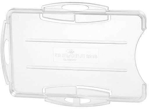 Suport card dublu transparent 54 x 85 mm 10 buc/set Durable - BNB