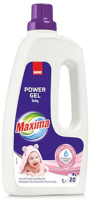 Detergent rufe power gel Sano Maxima Baby, 20 spalari, 1L - BNB