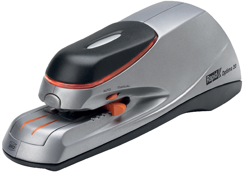 Capsator electric Optima, 20 coli, argintiu Rapid - BNB