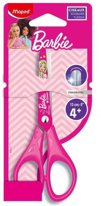 Foarfeca pentru scoala, Maped Barbie, 13 cm, Roz - BNB