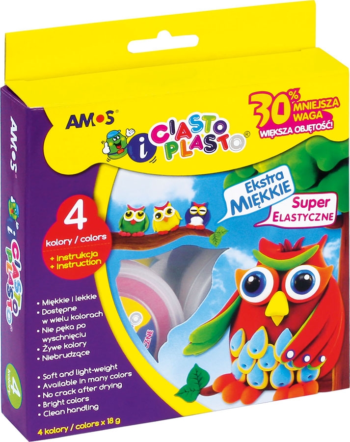 Set plastilina iClay 4 culori/set Amos - BNB