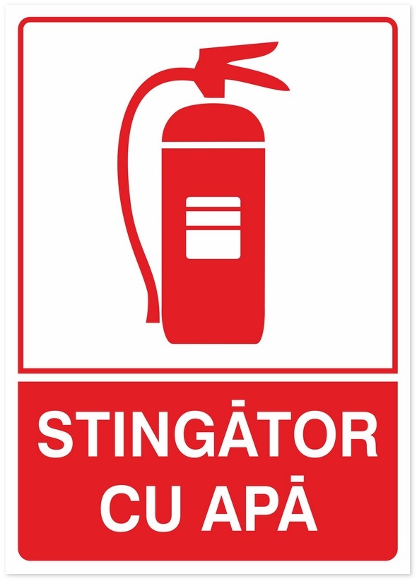 Indicator Stingator cu apa, 148x210mm - BNB
