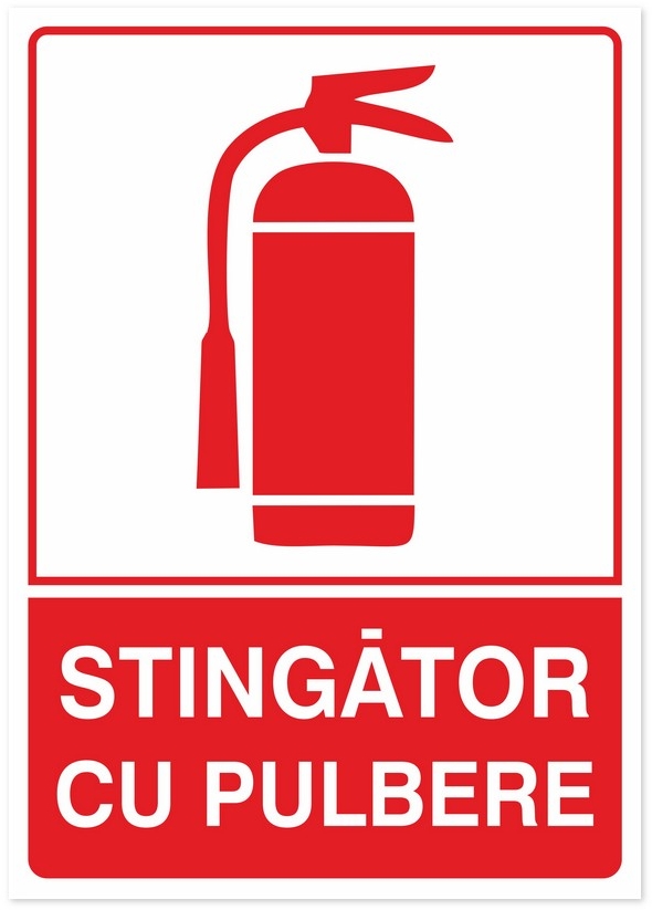 Indicator Stingator cu pulbere, 105x148mm - BNB