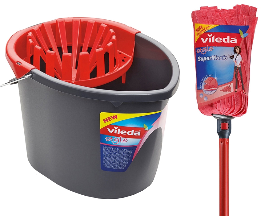 Kit curatenie, galeata cu storcator Style + Mop Style si Maner ...