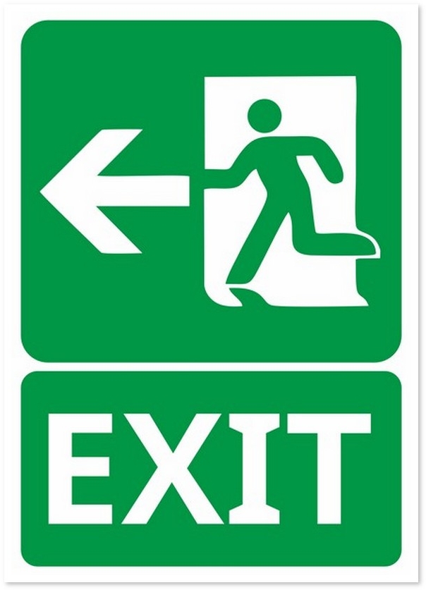 Indicator Exit stanga, 105x148mm - BNB