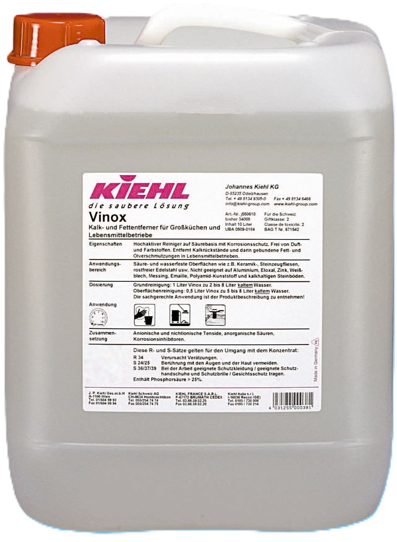 Detergent ecologic pentru indepartarea calcarului si a grasimii Vinox ...