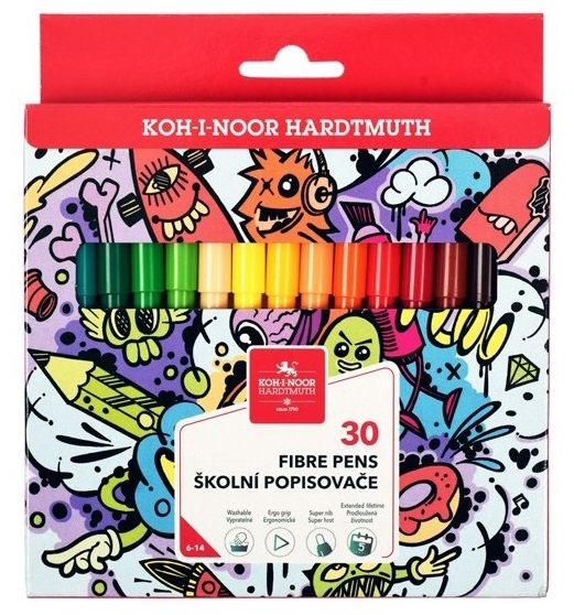 Carioci Teenage 30 culori/set Koh-I-Noor - BNB