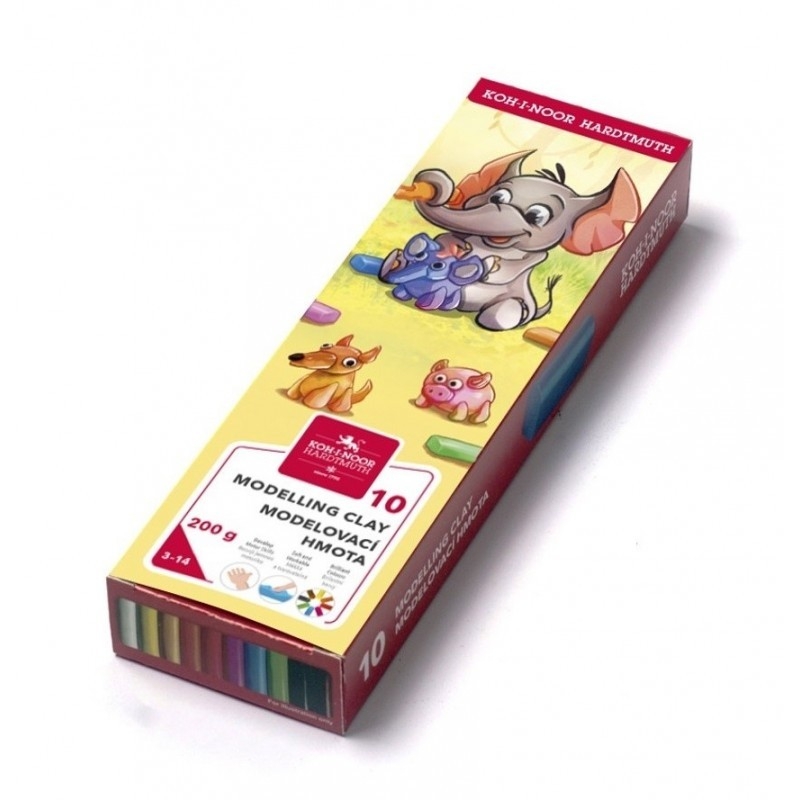 Plastilina Elefant 200g 10 culori/set Koh-I-Noor - BNB