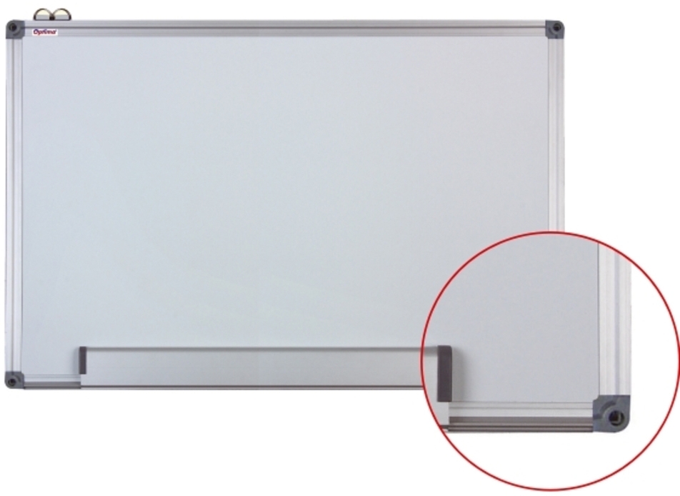 Tabla alba magnetica cu rama din aluminiu, 90 x 120 cm, Optima - BNB