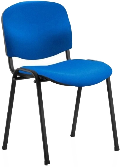 Scaun birou vizitator Taurus TN, fix, stofa, albastru - BNB