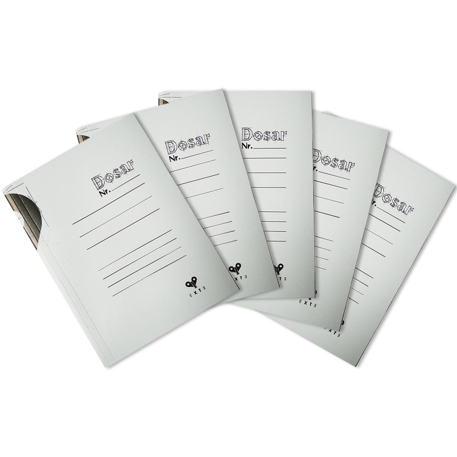 Dosar carton, alb, plic 100 buc/set EXTE - BNB