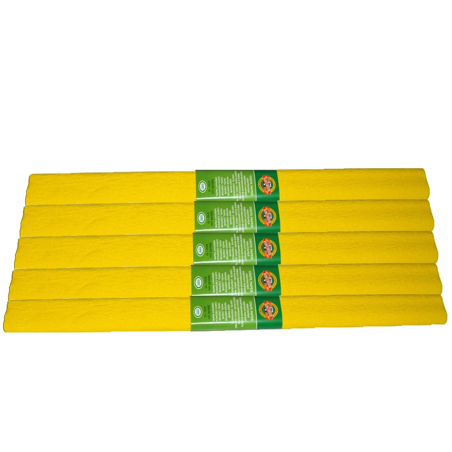 Hartie creponata 200 x 50 cm, culoare galben intens, 10 buc/set Koh-I ...