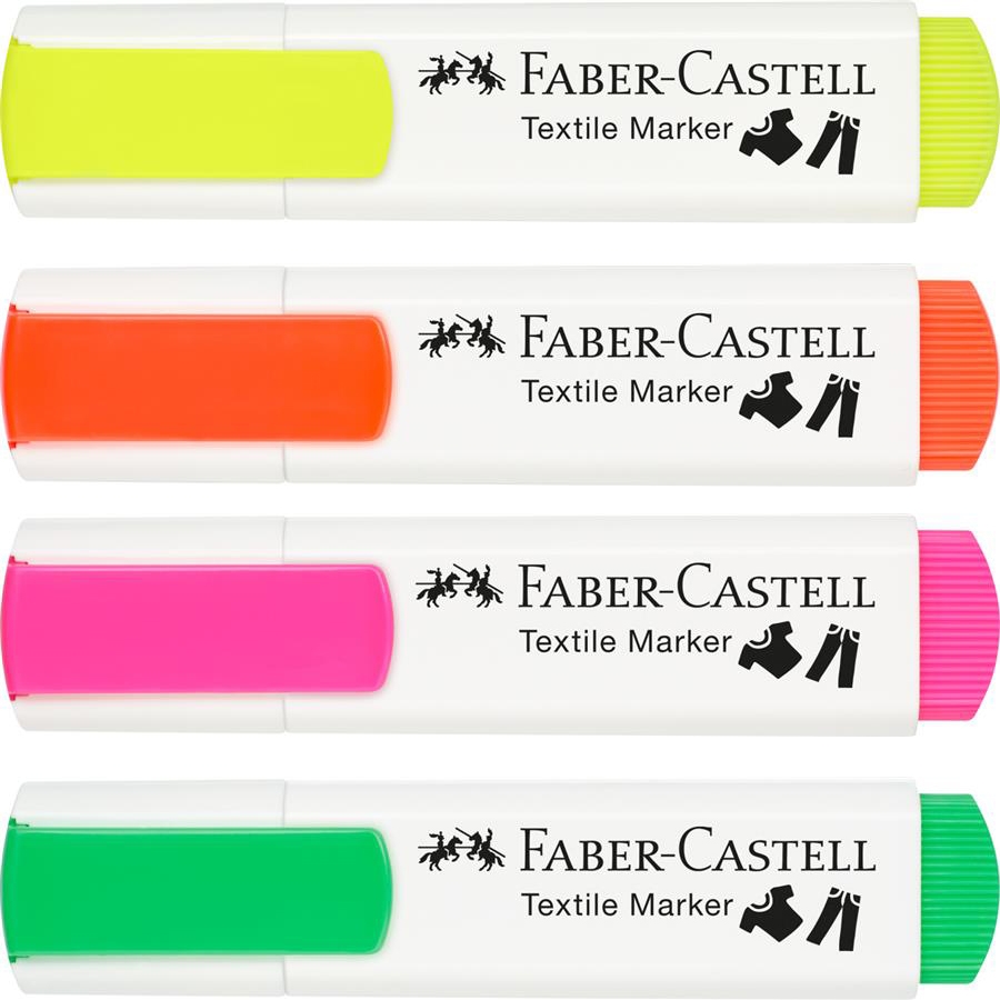 Marker textil Neon, varf tesit, 1-5 mm Faber-Castell - BNB
