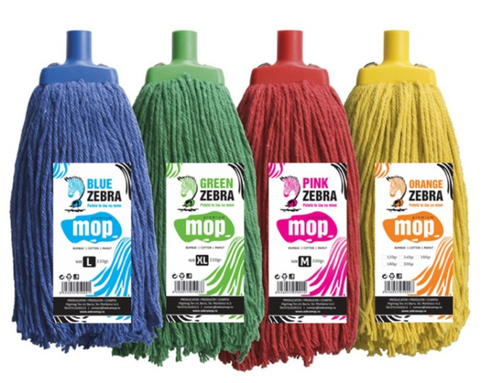 Mop bumbac Zebra, 250g, diverse culori - BNB