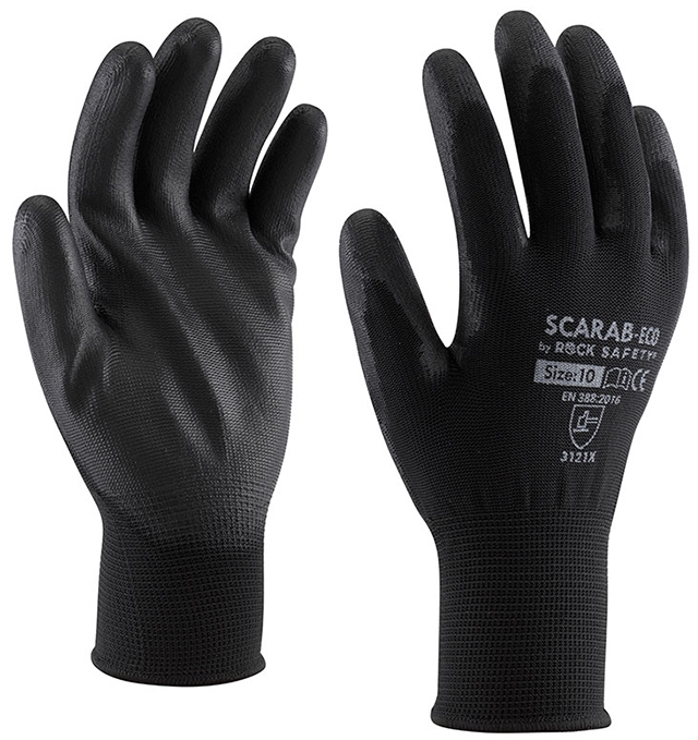 Manusi de asamblare din poliester cu palma imersata in PU, versiune ...