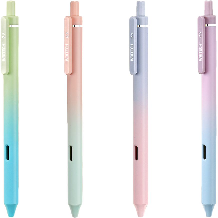 Roller gel cu uscare rapida degrade pastel Ombre Writech 0.7mm albastru ...